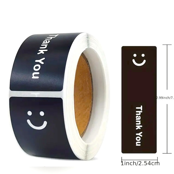 Design | Thank You Home Design Stickers Black For Shipping Packages ...
